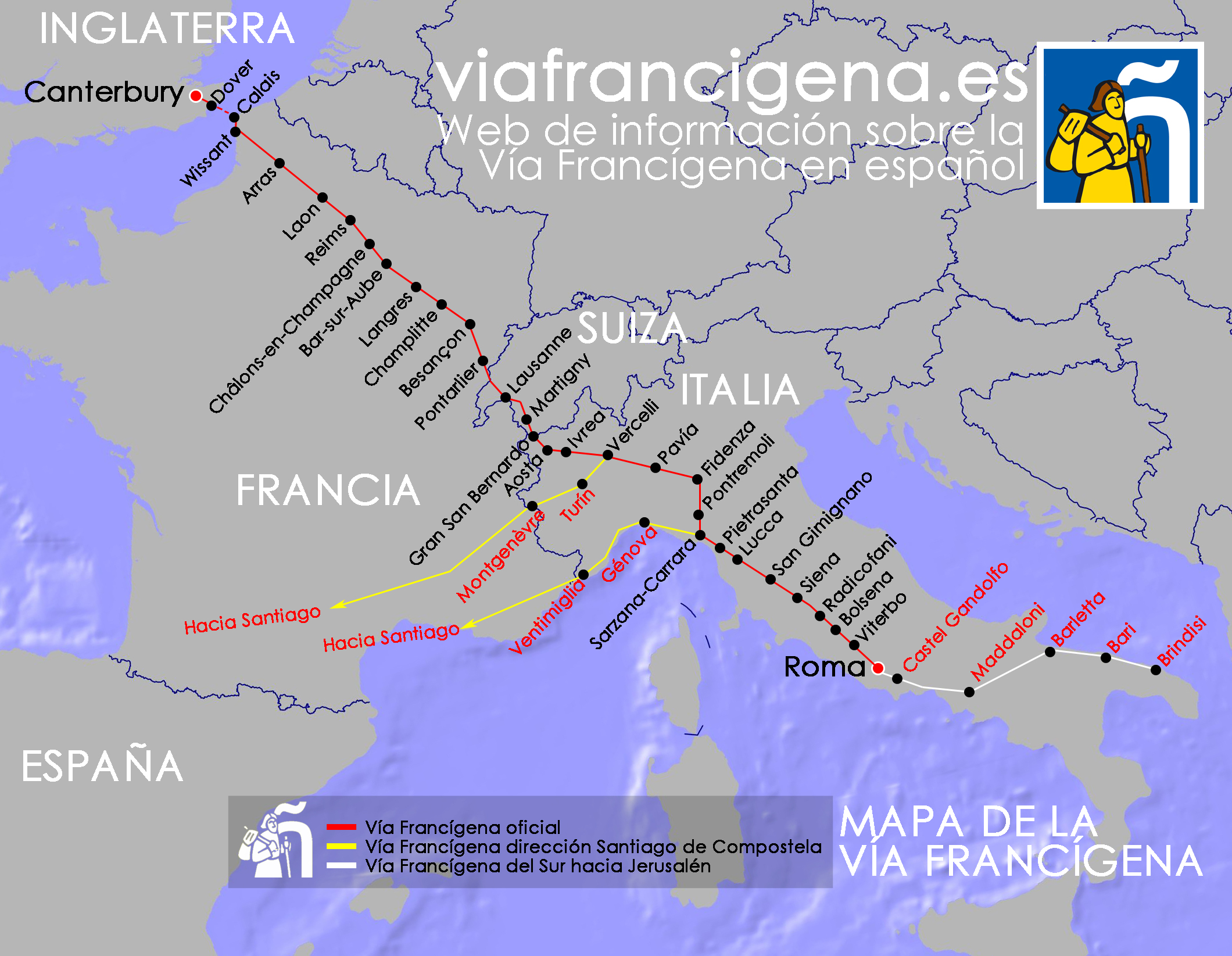 mapa-via-francigena – BIBLE – ADVENTURE